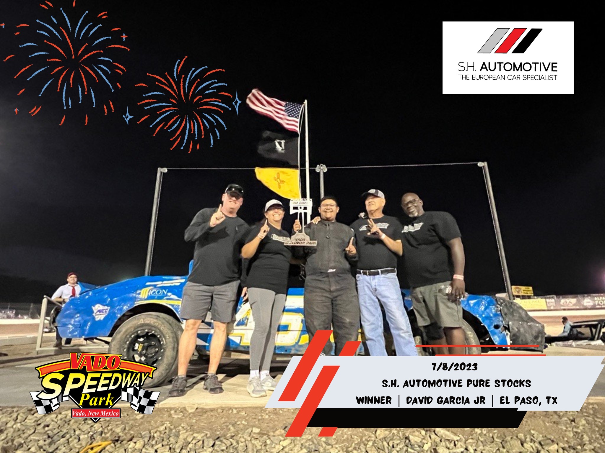 Winners for July 8th, 2023 - Vado Speedway Park