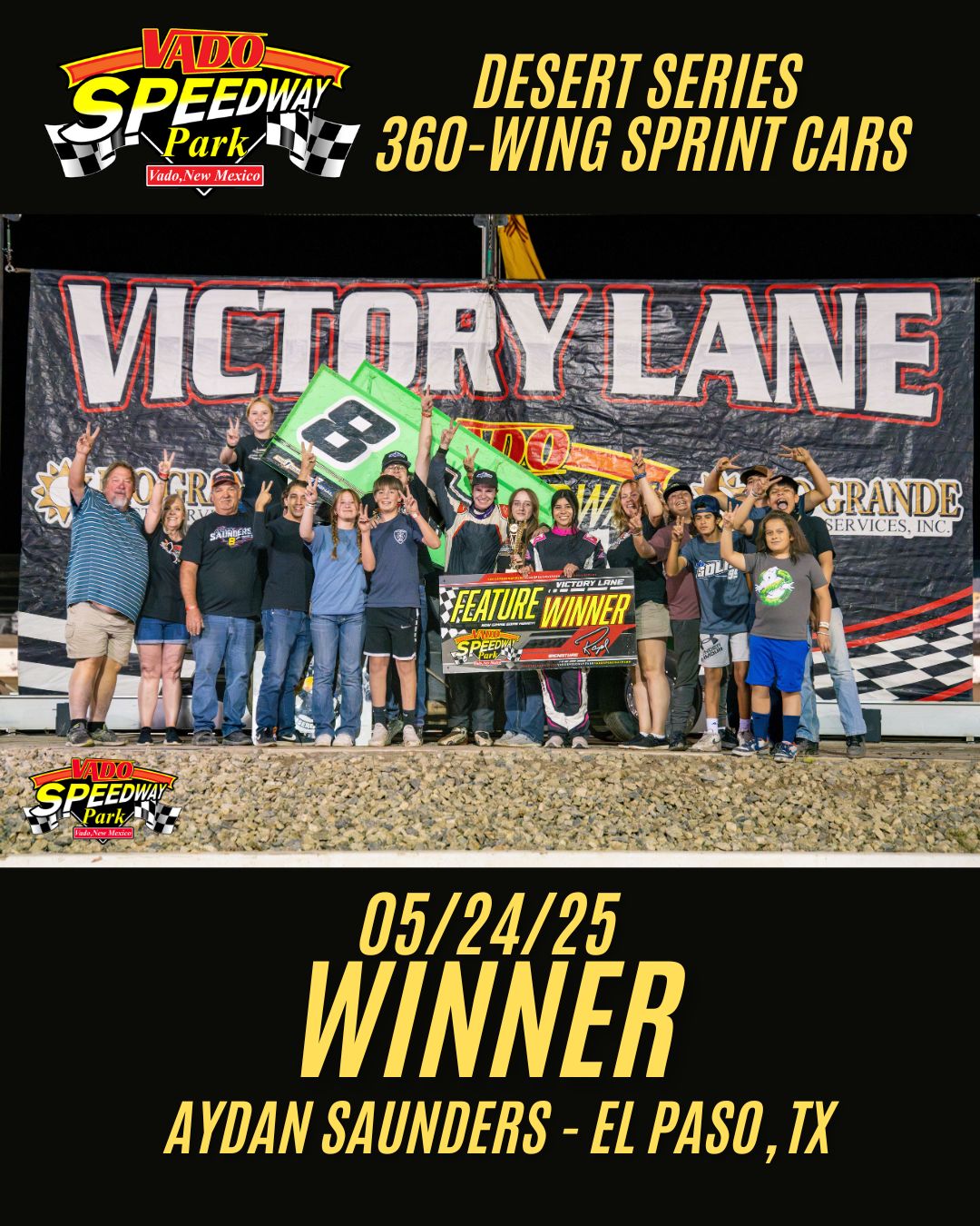 Winners For May 24th, 2025 - Vado Speedway Park